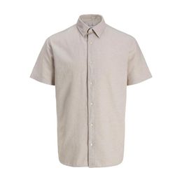 Jack & Jones PlusSize Jack & Jones Plussize Herren Jack & Jones PlusSize Kurzarmhemd &raquo;JJEBREEZE LINEN BLEND SHIRT S/S SN PLS&laquo; mit Leinen, regular fit 4XL, N-Gr