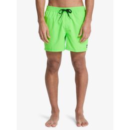 Quiksilver Herren Badeshorts &raquo;EVERYDAY VOLLEY 15&laquo; unifarbene Optik, mit kontrastfarbenen Details, Straight-Leg-Passform gr&uuml;n L, N-Gr