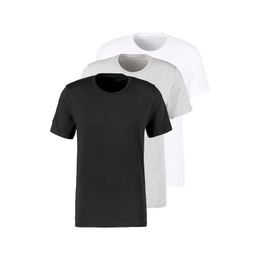 Bruno Banani Herren T-Shirt Packung, 3 Stk. mit Rundhals-Ausschnitt schwarz-wei&szlig; XXL