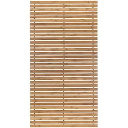 Kleine Wolke Badematte &raquo;Level Holzmatte, Badvorleger&laquo; H&ouml;he 8 mm rutschhemmend beschichtet fu&szlig;bodenheizungsgeeignet 100% Bambus beige Bambus rechteckig (60cm x 
