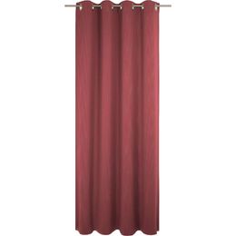 Adam Vorhang &raquo;Uni Collection&laquo; &Ouml;sen 1 Stk. tlg. aus 100% Bio-Baumwolle rot Baumwolle (Bio-Baumwolle) 145cm, &Ouml;sen, 145cm