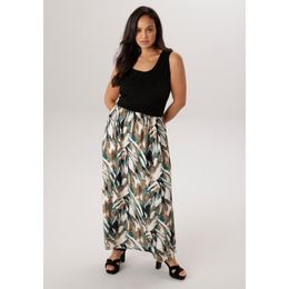 Aniston Plus Damen Aniston PLUS Jerseykleid in 2-in-1-Optik bunt 48, N-Gr