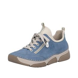 Rieker Damen Slip-On Sneaker Schlupfschuh, Halbschuh, Freizeitschuh mit weicher Innensohle blau 40