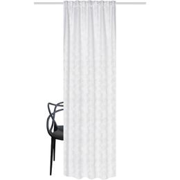 Home Wohnideen Vorhang &raquo;GINGKO&laquo; Multifunktionsband 1 Stk. tlg. Verdunkler, jacquardgemustertes Gingko-Blatt-Motiv, 100% verdunklend wei&szlig; Polyester 