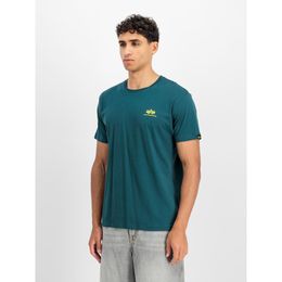 Alpha Industries Herren Rundhalsshirt &raquo;Backprint T&laquo; Baumwolle, regular fit gr&uuml;n S