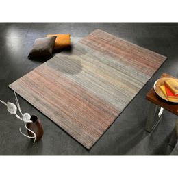 OCI DIE TEPPICHMARKE Teppich &raquo;Ecoline&laquo; rechteckig 7 mm H&ouml;he Kurzflor, dezenter Glanz, Viskose, Handweb, Wohnzimmer grau Viskose B : 250cm 1 Stk., 7mm,