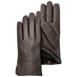 Pearlwood Damen Pearlwood Lederhandschuhe Seitenschlitze f&uuml;r komfortables Anziehen braun 7.5