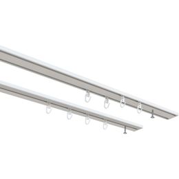 OTTO home Gardinenschiene &raquo;Tanbul&laquo; 2 l&auml;ufig-l&auml;ufig Fixma&szlig; wei&szlig; Aluminium B/L: 260cm, 2 l&auml;ufig