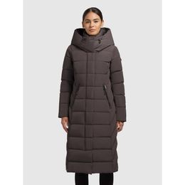 Khujo Damen Khujo Steppmantel &raquo;TAMKE&laquo; aus Polyester und Nylon, gerade Passform braun S (36)