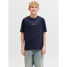 Jack & Jones Jack & Jones Junior Jungen T-Shirt &raquo;JORNORREBRO EMB TEE SS CN NOOS JNR&laquo; Baumwolle, relaxed fit, Kurzarm blau 164