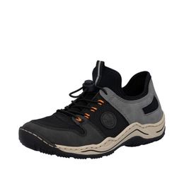 Rieker Damen Slip-On Sneaker Slipper, Schlupfschuh, Freizeitsneaker mit Schnellverschluss grau 43
