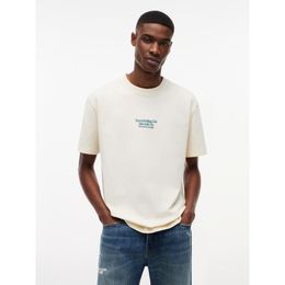 Tommy Jeans Herren T-Shirt &raquo;TJM RELAX FIT SAILBOAT&laquo; aus Jersey mit R&uuml;ckengrafik beige S