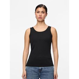 Pieces Damen Pieces Tanktop &raquo;PCSIRENE TANK TOP JRS NOOS&laquo; Baumwollmischung, slim fit schwarz S