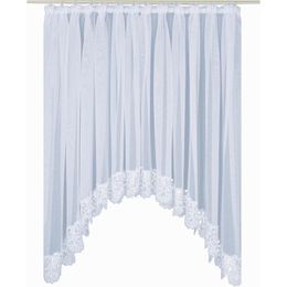 WIRTH Gardine &raquo;Elvira&laquo; Faltenband 1 Stk. tlg. Bogen wei&szlig; Sabl&eacute;, Polyester 125cm, Faltenband, 300cm