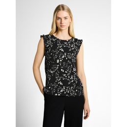 Tom Tailor Denim Damen Tom Tailor Denim Rundhalsshirt Sommershirt mit schwarz-wei&szlig; L