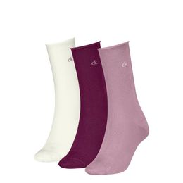 Calvin Klein Herren Socken &raquo;CK WOMEN SOCK ROLLTOP&laquo; 3 Paar, mit kleinem Rollbund, Cotton-Mix bunt 35-38