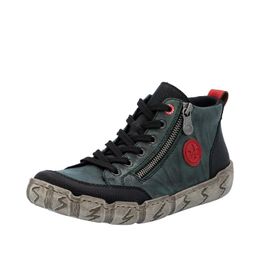 Rieker Damen Schn&uuml;rboots Sneakerboots, Schn&uuml;rboots, Stiefelette mit weicher Innensohle gr&uuml;n 37