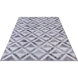 Gino Falcone Teppich &raquo;Serena GF 049&laquo; rechteckig 7 mm H&ouml;he gedruckte Felloptik, ideal im Wohnzimmer & Schlafzimmer grau Kunstfaser B : 70cm 1 Stk., 7mm, L: 140cm