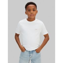 Calvin Klein Jeans Jungen T-Shirt &raquo;LOGO LABEL T-SHIRT&laquo; Regular fit f&uuml;r Kinder, mit Logoschriftzug wei&szlig; 12 (152)