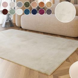 Esprit Hochflor-Teppich &raquo;Alice ESP-4377, Kunstfell&laquo; rechteckig 25 mm H&ouml;he Kaninchenfell-Haptik, besonders weich und dicht, f&uuml;r alle R&auml;ume beige Kunstfaser B 