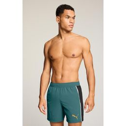 Puma Herren Puma Badeshorts mit seitlichen Taschen gr&uuml;n M, N-Gr