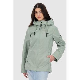alife and kickin Alife & Kickin Damen Outdoorjacke &raquo;LilouAKA&laquo; mit Kapuze leichte, taillierte &Uuml;bergangsjacke mit verstellbarer Kapuze gr&uuml;n XS