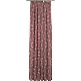 Adam Vorhang &raquo;Casket Valdelana Light&laquo; Kr&auml;uselband 1 Stk. tlg. aus 100% Bio-Baumwolle rot Jacquard, Baumwolle (Bio-Baumwolle) 225cm, Kr&auml;uselband, 145cm