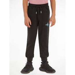 Calvin Klein Jeans Kinder Sweathose &raquo;MONOGRAM LOGO SWEATPANTS&laquo; f&uuml;r Kinder bis 16 Jahre schwarz 4 (104), N-Gr