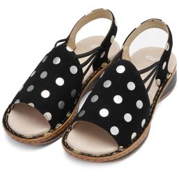 Ara Damen Riemchensandale &raquo;HAWAII&laquo; , Sommerschuh, Sandalette, Keilabsatz, mit Stretch-B&auml;nder, G-Weite schwarz 40
