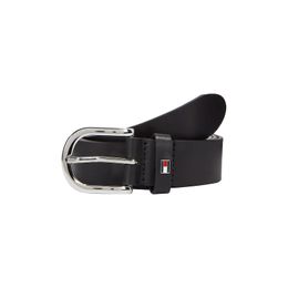 Tommy Hilfiger Damen Lederg&uuml;rtel &raquo;New Danny&laquo; mit dezenter Logo-Schlaufe schwarz 80