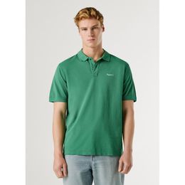 Pepe Jeans Herren Poloshirt &raquo;OSCAR&laquo; aus Baumwoll-Piqu&eacute;, mit Logostickerei gr&uuml;n S