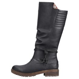 Rieker Damen Winterstiefel , Langschaftstiefel, Blockabsatz, mit -TEX-Membran schwarz 39, Normalschaft