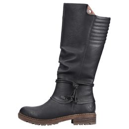 Rieker Damen Winterstiefel , Langschaftstiefel, Blockabsatz, mit -TEX-Membran schwarz 41, Normalschaft