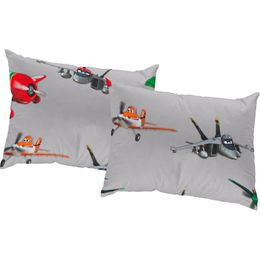 WIRTH Dekokissen &raquo;Planes Delta&laquo; Disney, Kissenh&uuml;lle ohne F&uuml;llung, 2 St&uuml;ck grau Polyester B/L: 40cm x 60cm, 2 Stk.