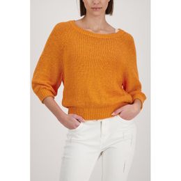 monari Damen Strickpullover &raquo;Pullover Basic B&auml;ndchen&laquo; Regular fit aus B&auml;ndchengarn 34