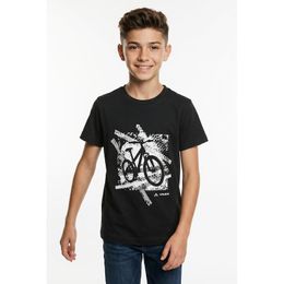 Vaude Kinder Vaude Print-Shirt &raquo;Kids Lezza T-Shirt&laquo; f&uuml;r Kinder und Jugendliche, sportlicher Stil, Kurzarm-Design schwarz-wei&szlig; 110/116