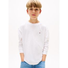 Tommy Hilfiger M&auml;dchen Langarmshirt &raquo;ESSENTIAL T-SHIRT LS&laquo; f&uuml;r Kinder bis 16 Jahre, Markenlogo wei&szlig; 80