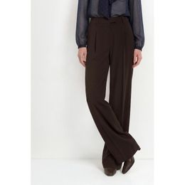 Richroyal Damen RICHROYAL Bundfaltenhose Regular fit mit Bundfalten braun 36, N-Gr