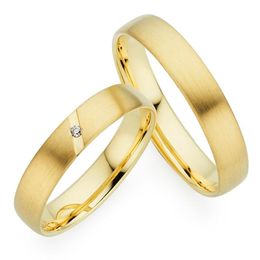 Phoenix Ph&ouml;nix Unisex Trauring &raquo;Schmuck Partnerring Ehering Verlobungsring Freundschaftsring&laquo; Made in Germany - wahlweise mit oder ohne Brillant gold 71, ohne