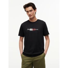 Tommy Hilfiger Herren T-Shirt &raquo;SCRIPT FLAG REGULAR TEE&laquo; aus Jersey mit Flag-Grafik XXL