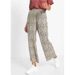 bonprix Damen bonprix Palazzohose aus Viskose, lockere Passform, weiter Bein, casual Stil beige 50, K-Gr