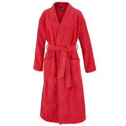 Egeria Unisex-Bademantel &raquo;Topas, ideal f&uuml;r Sauna & Spa, Hotelbademantel, Morgenmantel&laquo; 1 Stk. f&uuml;r Damen & Herren, in Kimonoform rot Walkfrottee M L: 125cm