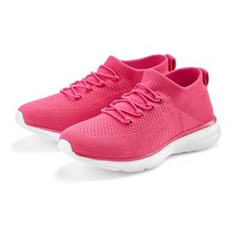 Lascana Damen Lascana Sneaker &raquo;Slipper, Halbschuh, Turnschuhe, Slip-On-Sneaker, bequem,&laquo; zum Reinschl&uuml;pfen mit elastischen Schn&uuml;rb&auml;ndern ultraleicht 