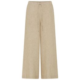 MAC Damen MAC Leinenhose &raquo;CALLIE cropped&laquo; gestreift mit Kordelzug beige 42, N-Gr
