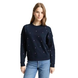 Tom Tailor Denim Damen Tom Tailor Denim Sweatshirt, mit All-Over Print blau XL