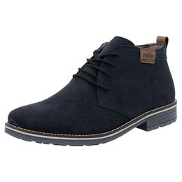 Rieker Herren Schn&uuml;rstiefelette mit kariertem Innenfutter blau 42
