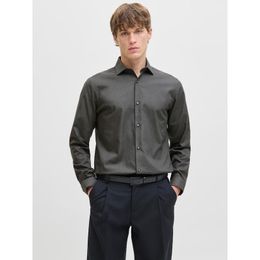 Jack & Jones Jack & Jones Herren Langarmhemd &raquo;JPRBLAPARKER Slim Fit Hemd, atmungsaktiv, ideal f&uuml;r den Alltag&laquo; Baumwolle, slim fit grau L, N-Gr