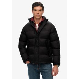 Superdry Herren Steppjacke &raquo;NON HOODED TECH PADDED JKT&laquo; ohne Kapuze aus Nylon, Loose Fit, mit hochschlie&szlig;endem Kragen schwarz XL
