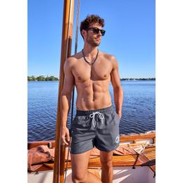 John Devin Herren Badeshorts mit platziertem Druck grau S, N-Gr