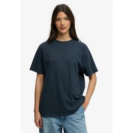Superdry Damen T-Shirt &raquo;ESSENTIAL LOGO LOOSE TEE&laquo; mit Rundhalsausschnitt, ohne Verschluss, Relaxed Fit, Kurzarm blau XXL